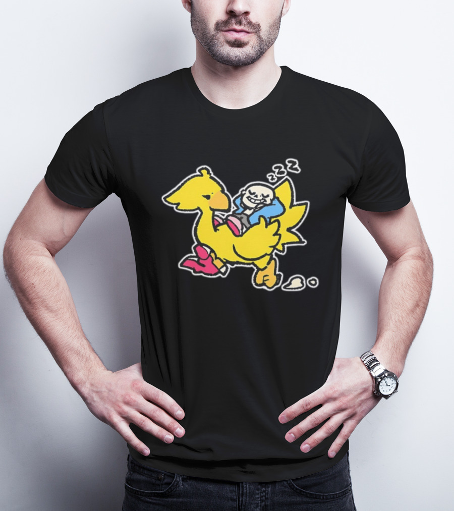Sans Relaxing On Chocobo T-Shirt