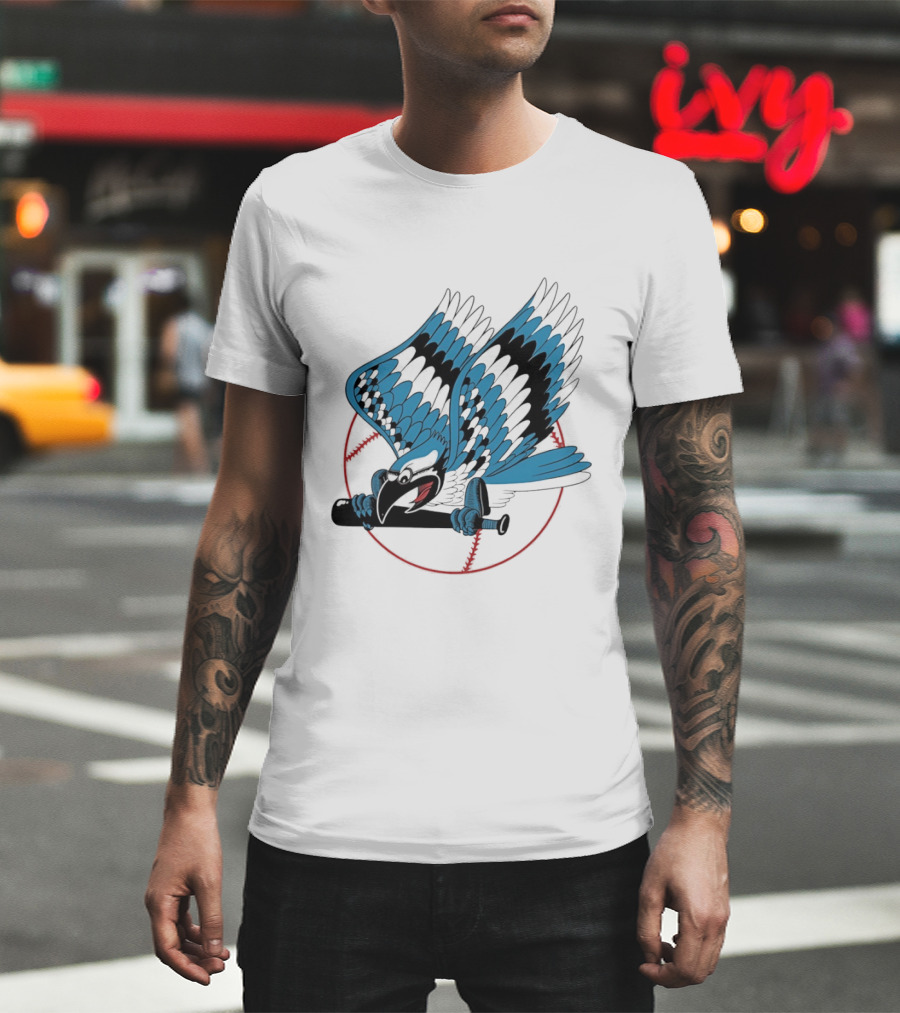 Toronto Blue Jays Flying Logo Majestic MLB Baseball Sportswear T-Shirt