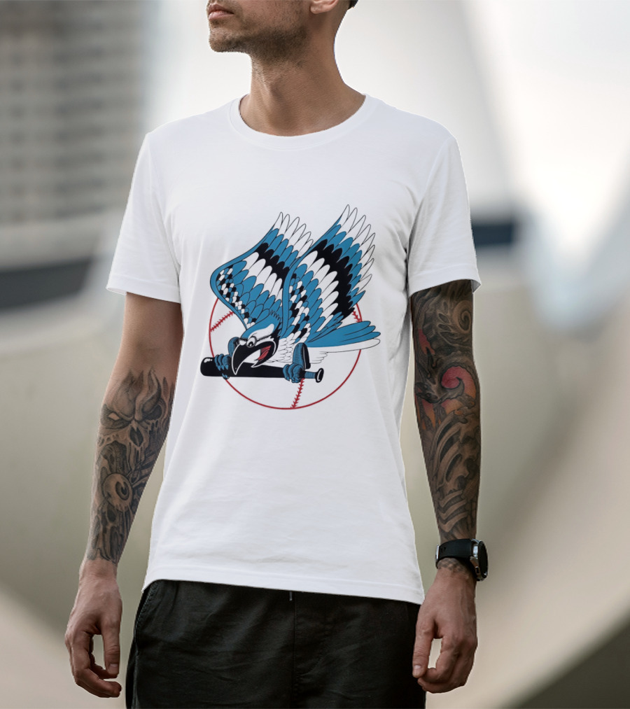Toronto Blue Jays Flying Logo Majestic MLB Baseball Sportswear T-Shirt