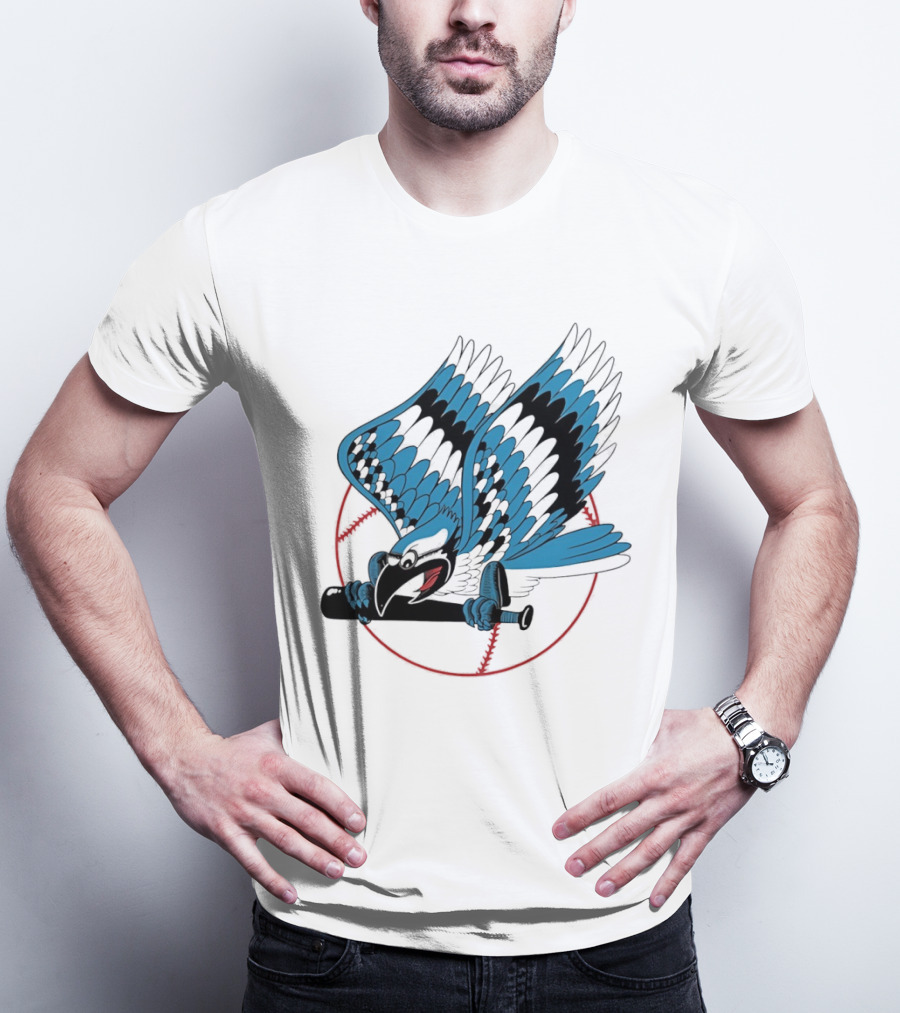 Toronto Blue Jays Flying Logo Majestic MLB Baseball Sportswear T-Shirt