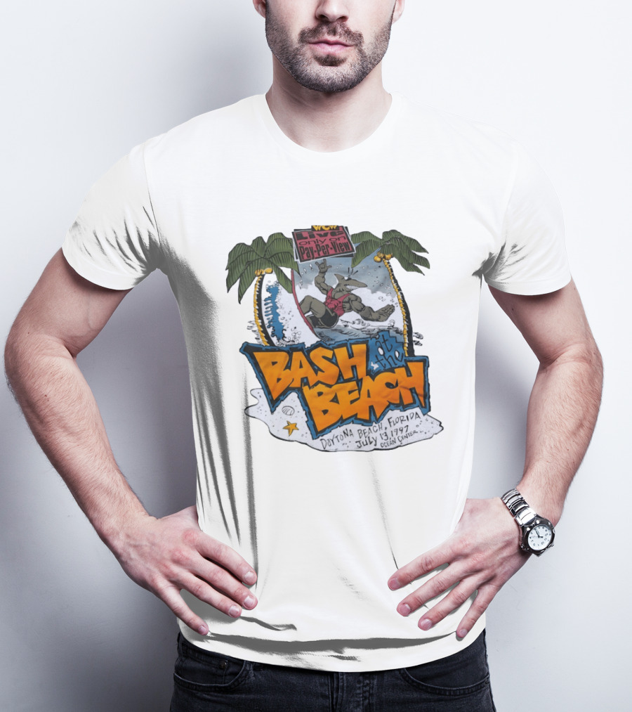 WCW Live Pay Per View Bash At The Beach Daytona Beach Florida July 13 1997 Ocean Center T-Shirt