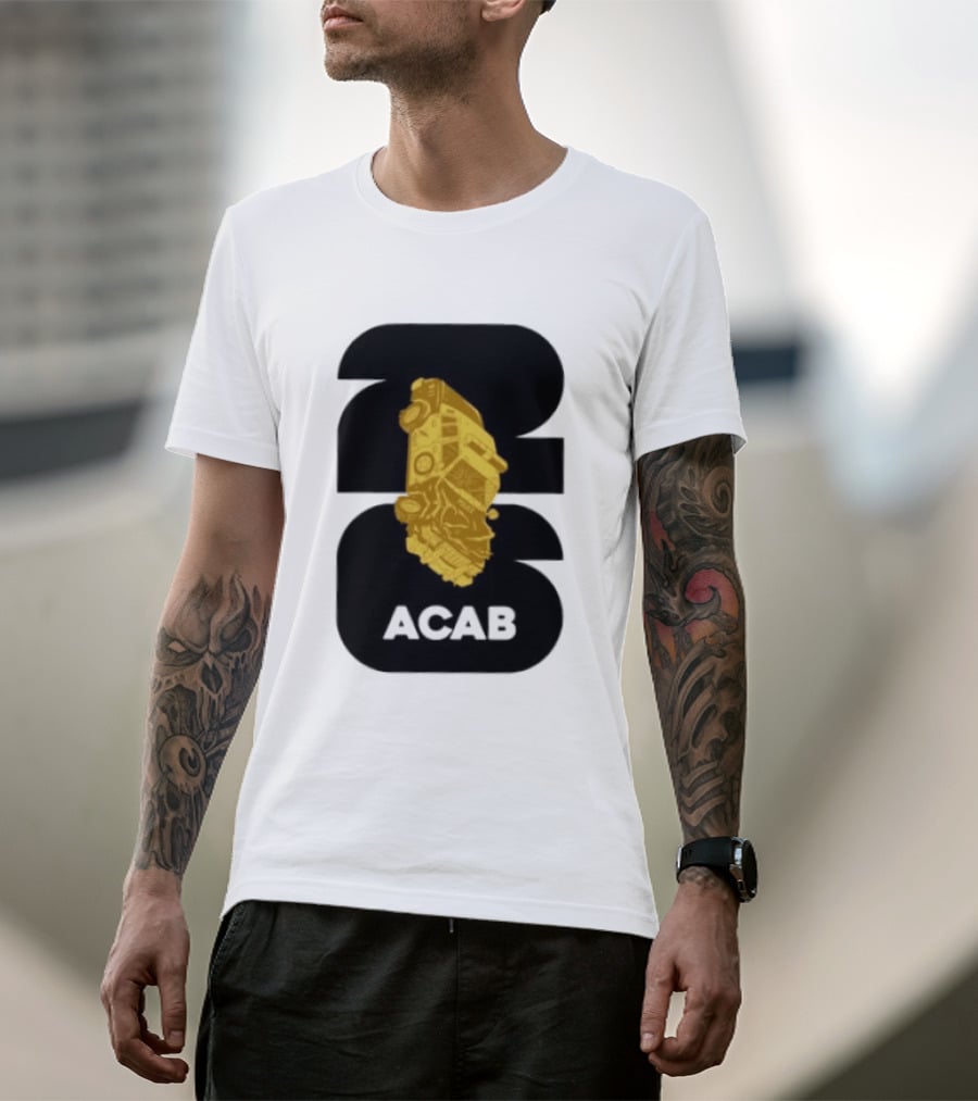 ACAB 1312 Upside Down Police Car Protest Abolition T-Shirt