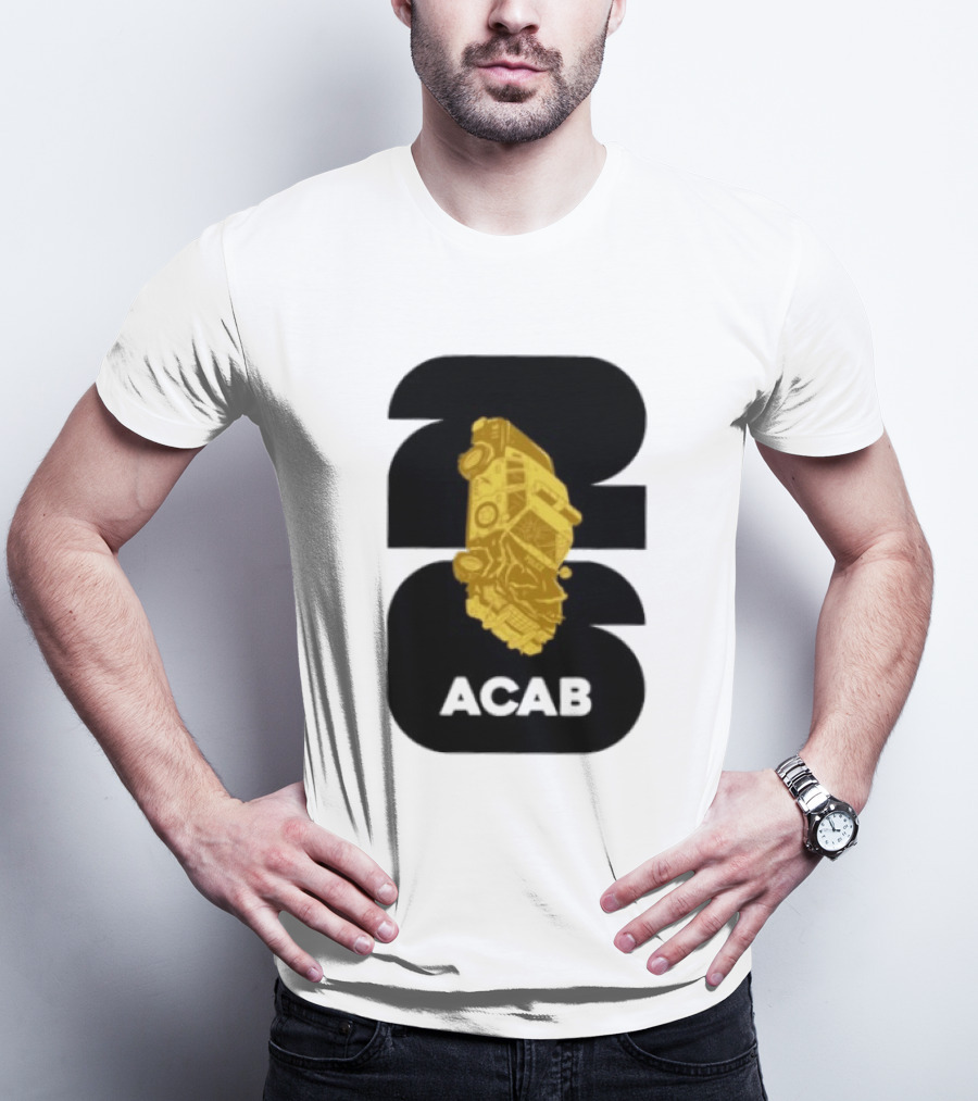 ACAB 1312 Upside Down Police Car Protest Abolition T-Shirt
