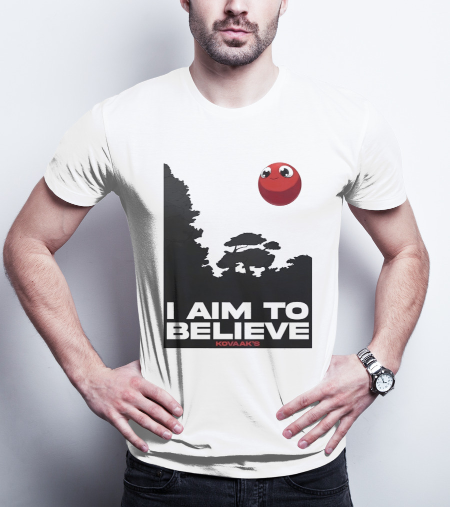Kovaak's I Aim To Believe Red Ball T-Shirt