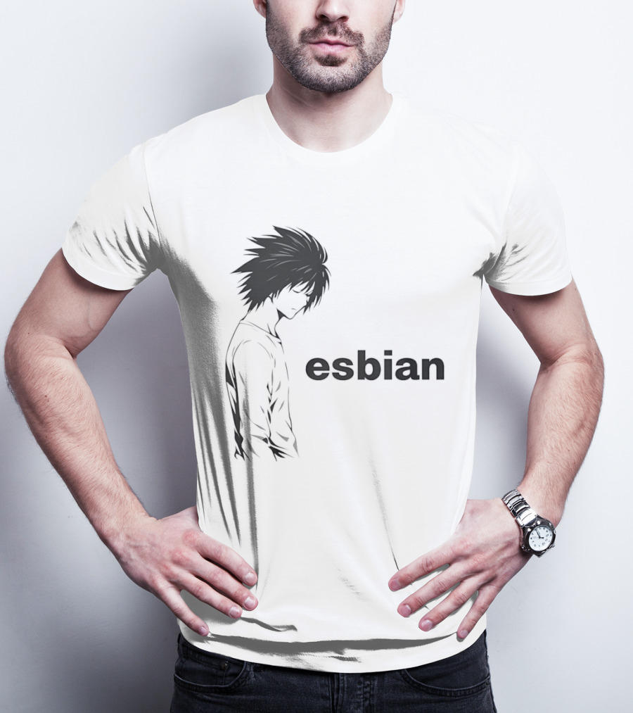 Death Note L Esbian Meme Character Profile T-Shirt