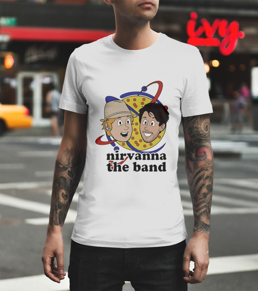 Nirvanna The Band Characters With Planetary T-Shirt