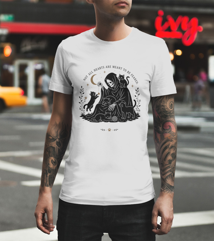 Reaper And Cats Not All Hearts Are Meant To Be Feared Yujin Clothing T-Shirt