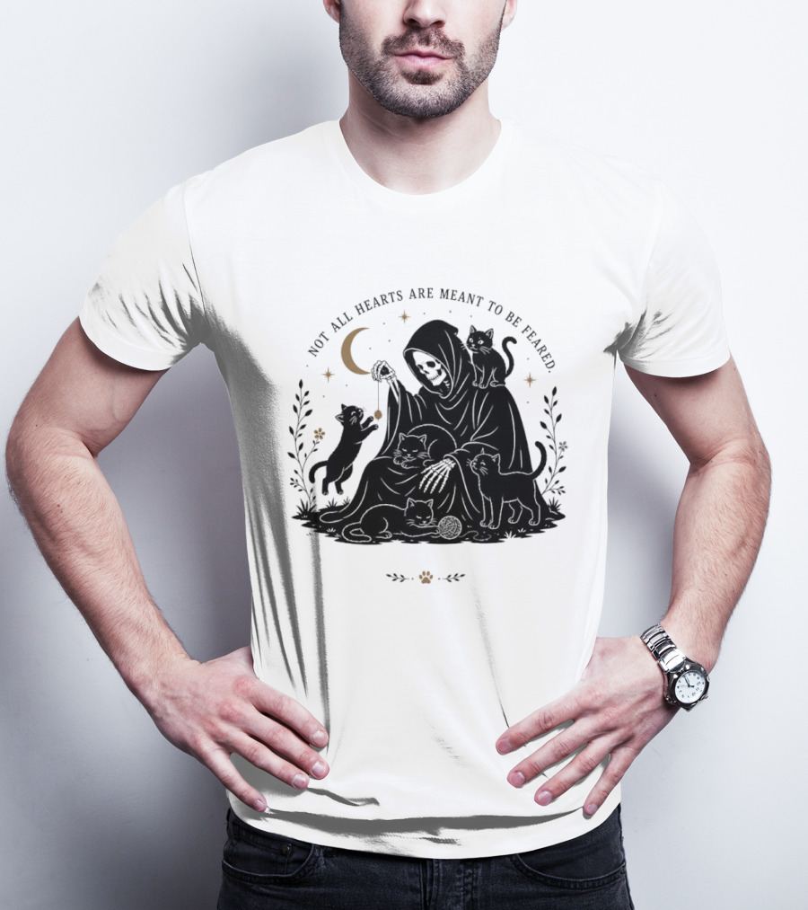 Reaper And Cats Not All Hearts Are Meant To Be Feared Yujin Clothing T-Shirt