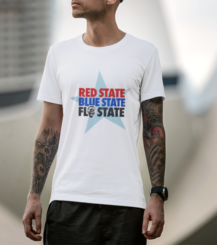 Red State Blue State FL State Florida Politics Star T-Shirt