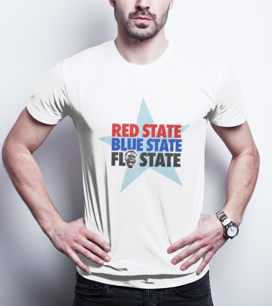 Red State Blue State FL State Florida Politics Star T-Shirt