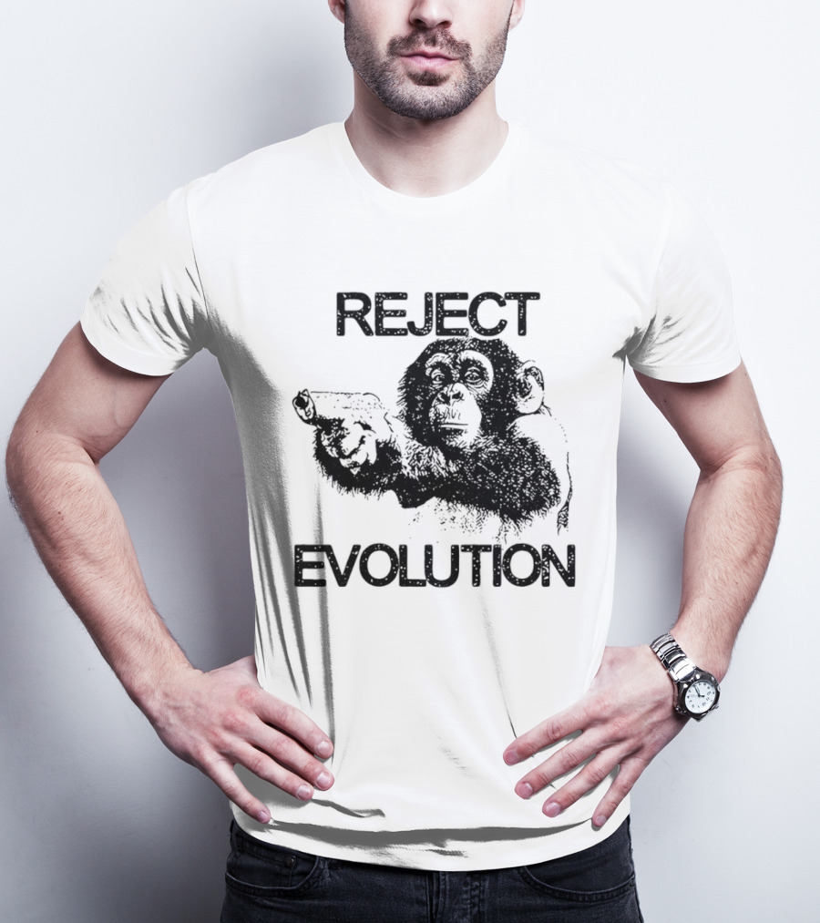 Reject Evolution Monkey Gun T-Shirt