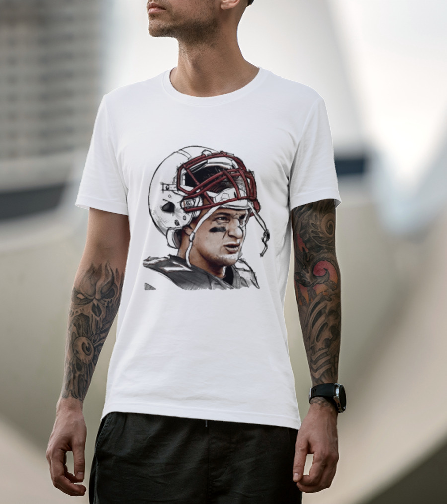 Rob Gronkowski New England Patriots Swag Head Helmet Football T-Shirt
