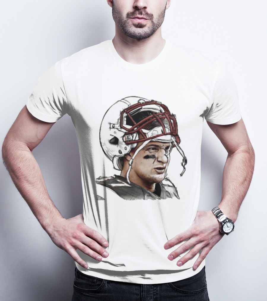 Rob Gronkowski New England Patriots Swag Head Helmet Football T-Shirt
