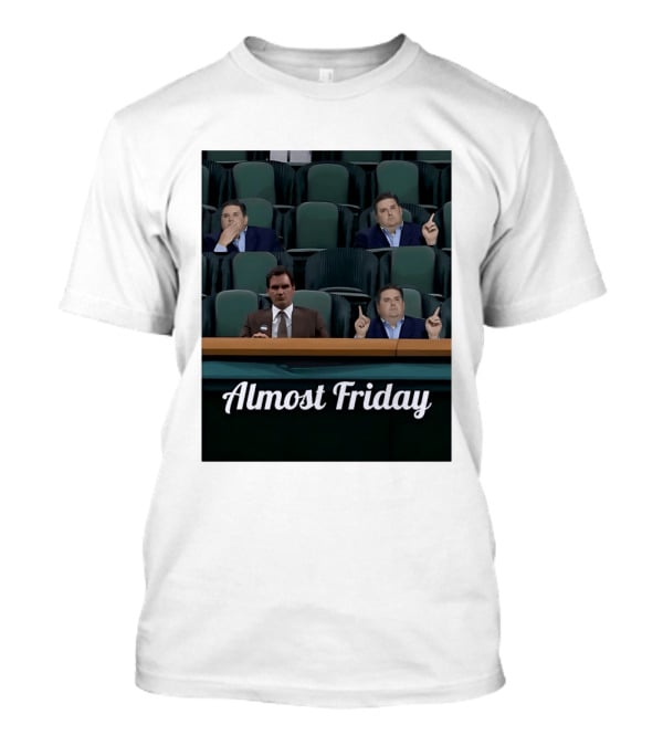 Almost Friday Brian Windhorst Meme Four Men In Stadium Seats T-Shirt