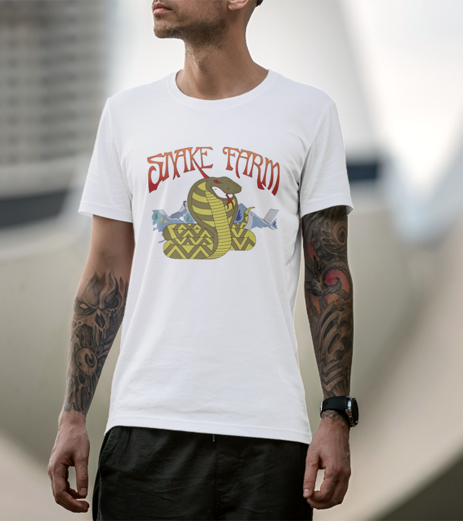 Snake Farm Cobra With Mountains T-Shirt