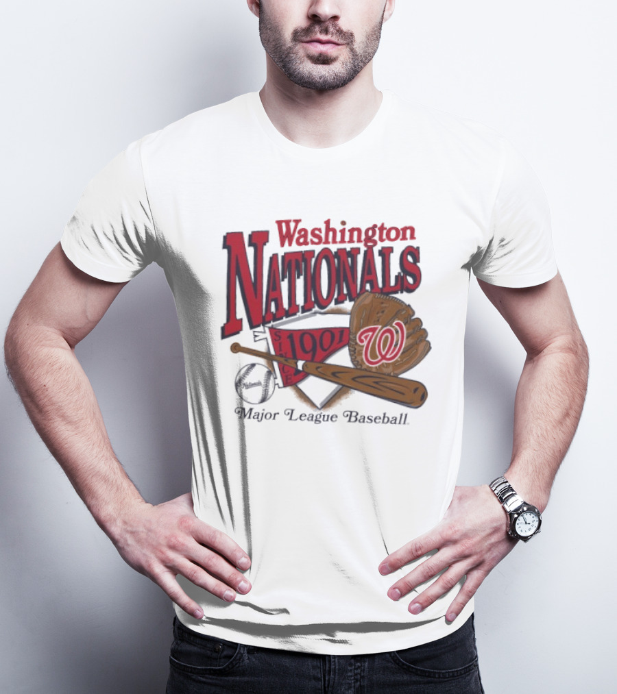 Washington Nationals Est 1901 Baseball Bat Glove Major League T-Shirt