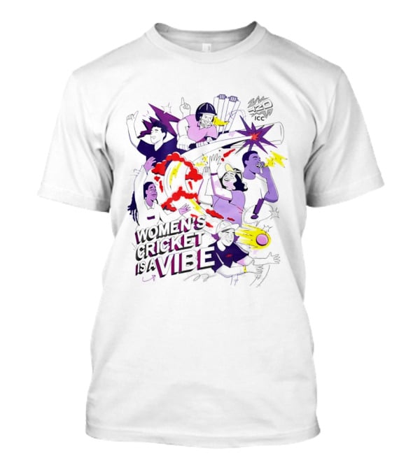 Women's Cricket Is A Vibe ICC T20 Excitement Explosion T-Shirt