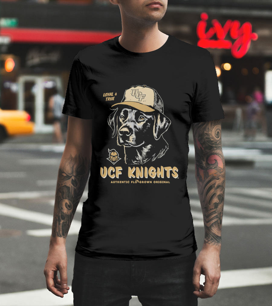 UCF Knights Loyal And True Black Lab Dog Authentic Florgrown Original T-Shirt