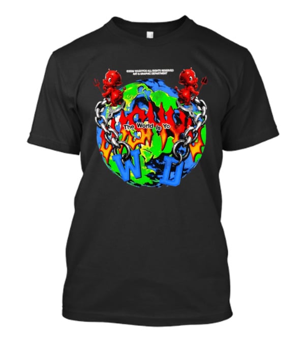 Washyou Devil Chain World Is Yours WJ Planet Flames T-Shirt