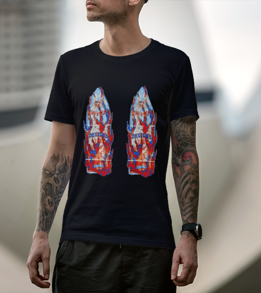 Who Decides War Stained Glass Angels In Flames Streetwear T-Shirt