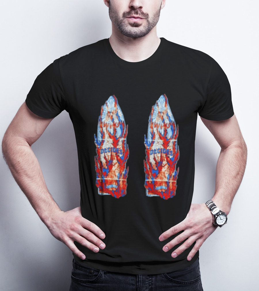 Who Decides War Stained Glass Angels In Flames Streetwear T-Shirt