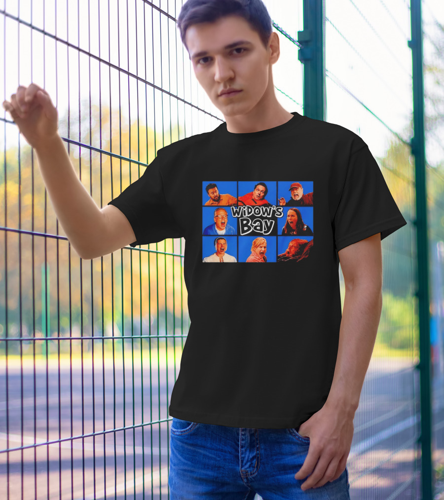 Widow's Bay Screaming Cast Faces Collage T-Shirt