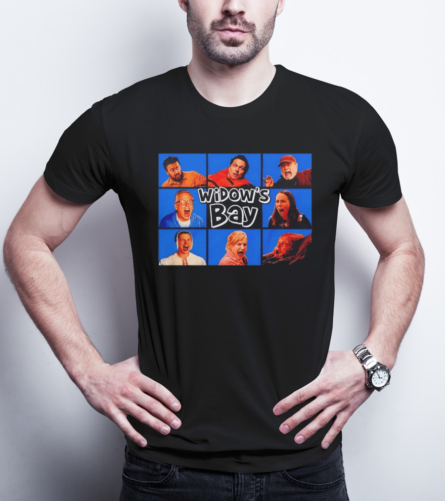 Widow's Bay Screaming Cast Faces Collage T-Shirt