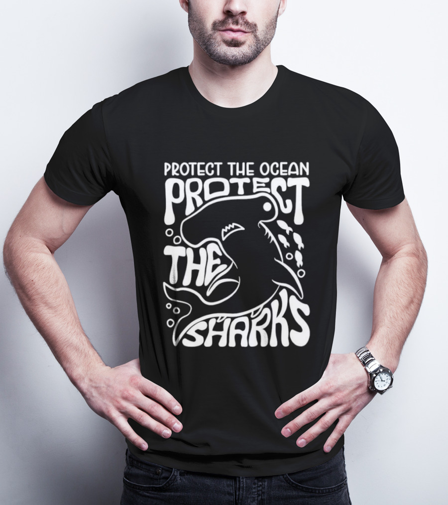 Protect The Ocean Protect The Sharks Hammerhead Shark Advocacy T-Shirt