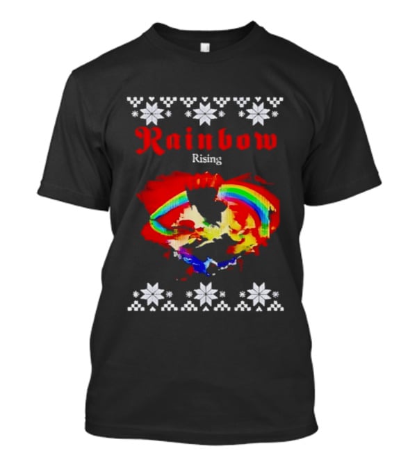 Rainbow Rising Christmas Ugly Sweater Starry T-Shirt
