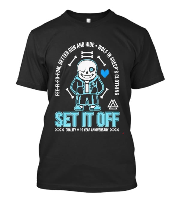 Set It Off Duality 10 Year Anniversary Undertale Sans Wolf In Sheep's Clothing T-Shirt