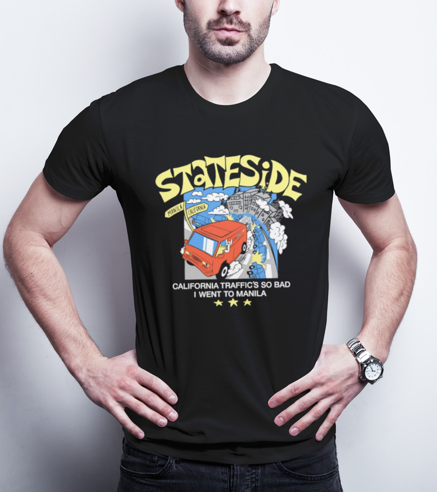 Stateside California Traffic Is So Bad I Went To Manila Red Van Star T-Shirt