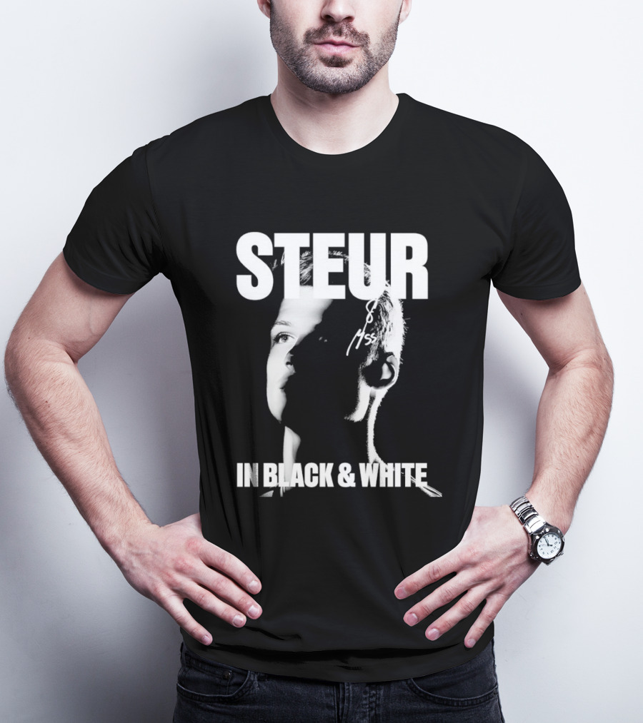 Steur In Black & White Monochrome T-Shirt
