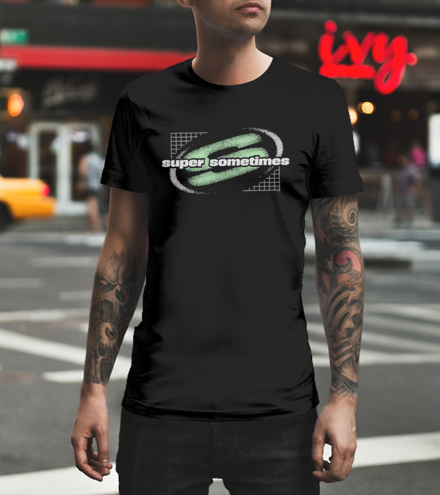 Super Sometimes Minimalist SS Grid Oval T-Shirt