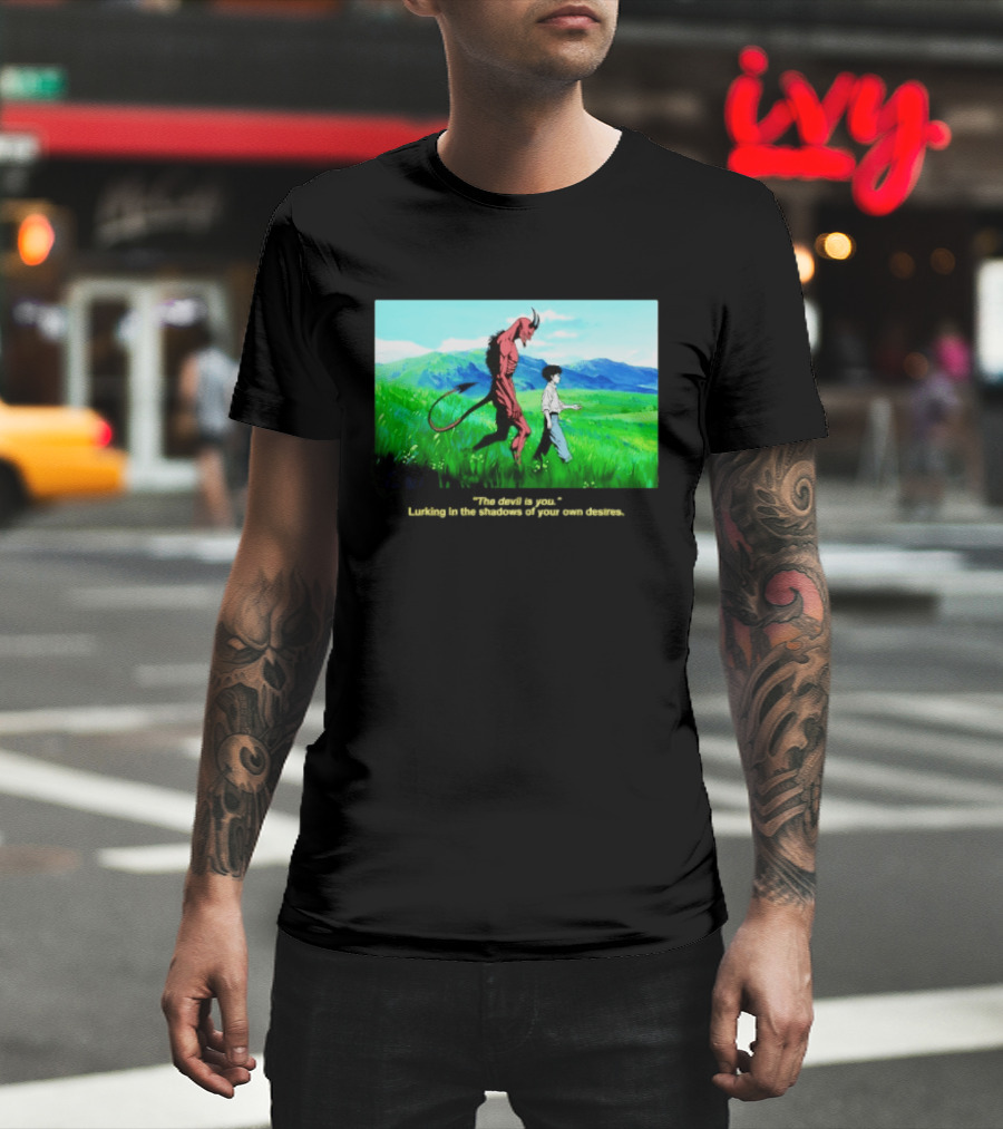 The Devil Is You Lurking In The Shadows Of Your Own Desires Anime Character Scene T-Shirt