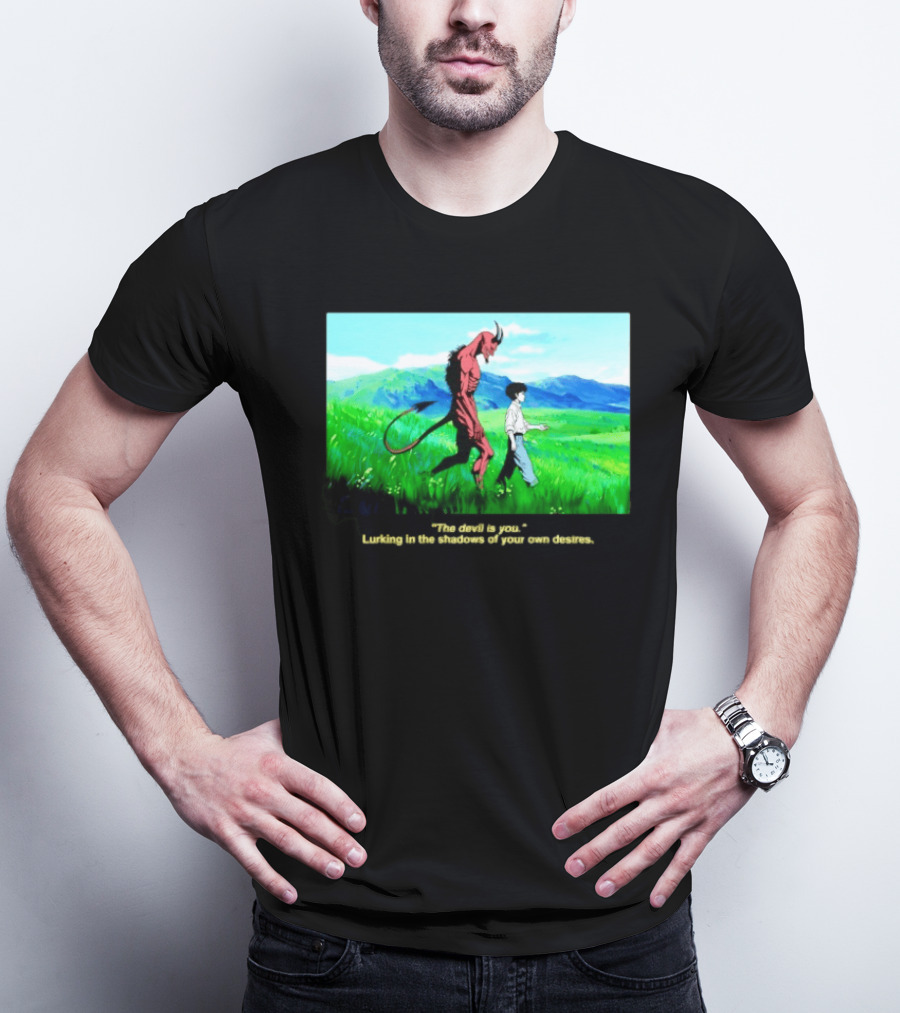 The Devil Is You Lurking In The Shadows Of Your Own Desires Anime Character Scene T-Shirt