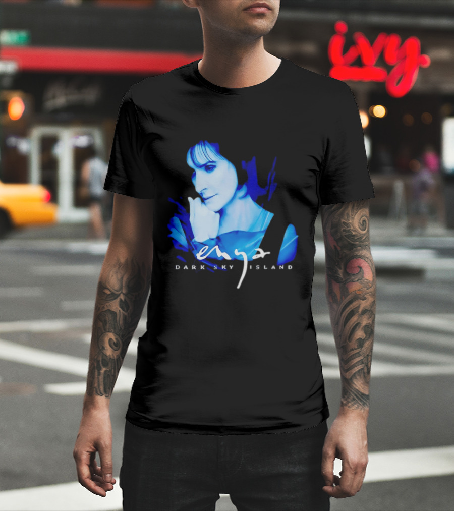 Enya Dark Sky Island Album Blue T-Shirt