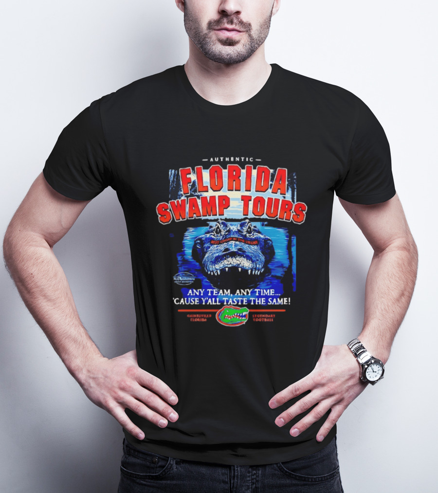 Authentic Florida Swamp Tours Alligator Gainesville Football T-Shirt