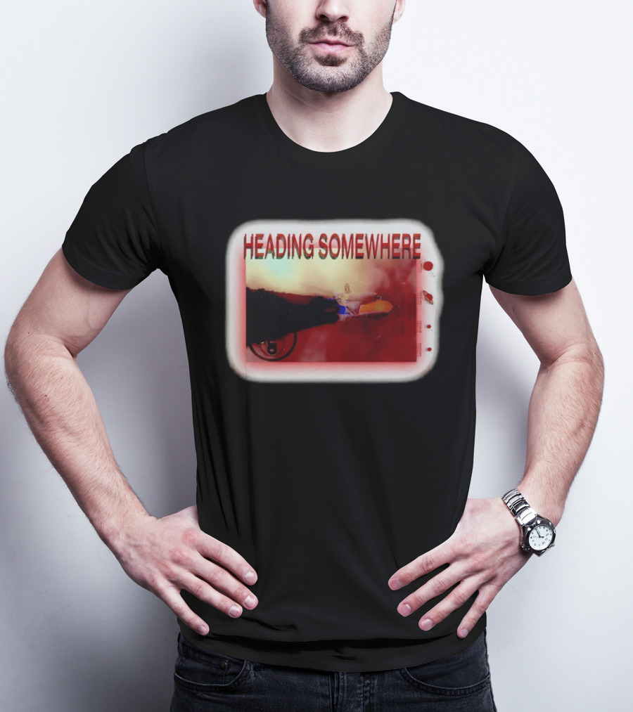 Heading Somewhere Motorcycle Journey Vintage Road Trip T-Shirt