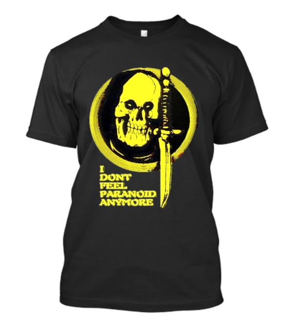 I Don't Feel Paranoid Anymore Skull Dagger Retro Horror Vibe T-Shirt
