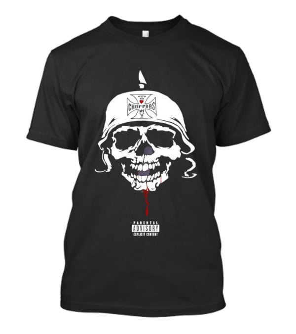Parental Advisory I Love Choppas NY Skull Helmet T-Shirt