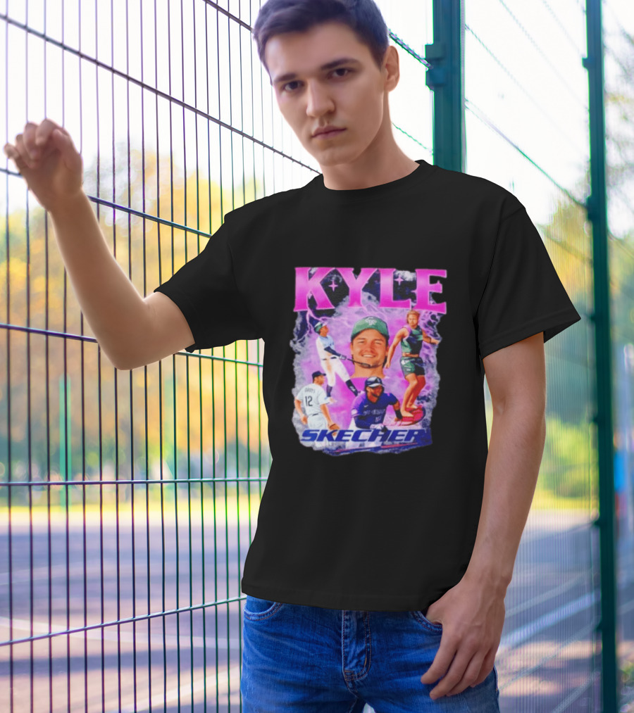 Kyle Groys Skecher Collage Baseball Dodgers > T-Shirt