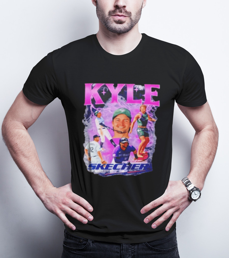 Kyle Groys Skecher Collage Baseball Dodgers > T-Shirt