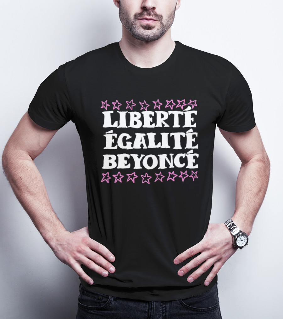 Liberté Égalité Beyoncé Pink Star Borders French Revolution Twist T-Shirt