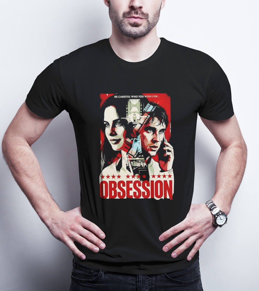 Obsession Be Careful Who You Wish For Movie Red And White Faces T-Shirt