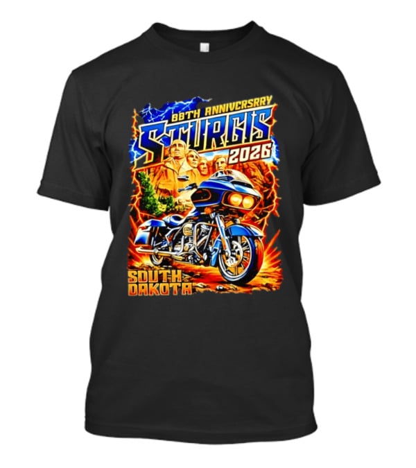88th Anniversary Sturgis 2026 South Dakota Motorcycle Mount Rushmore T-Shirt