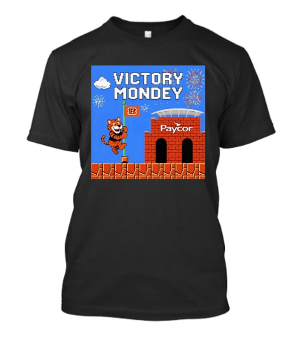 Cincinnati Bengals Victory Mondey Pixel Art Tiger Paycor Stadium Celebration T-Shirt