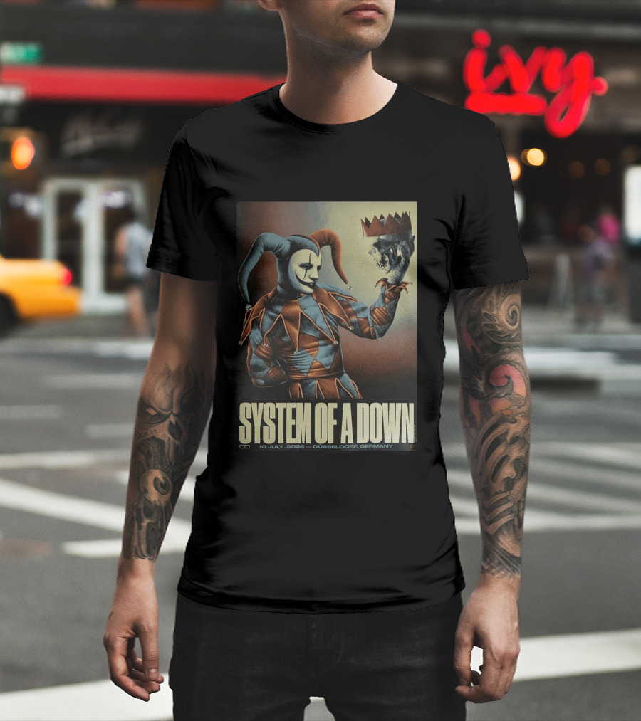 System Of A Down 2026 Düsseldorf Germany Pop Up Shop The Clown 10 July Open Air Park T-Shirt