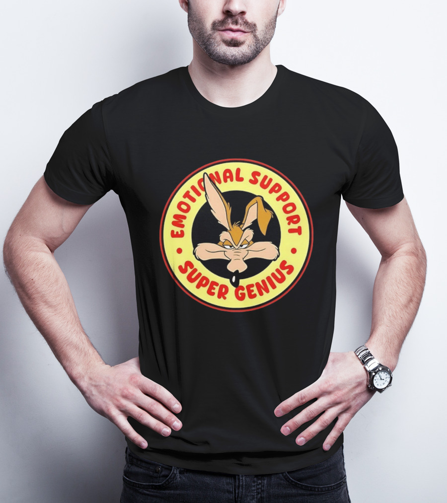 Wile E Coyote Emotional Support Super Genius T-Shirt