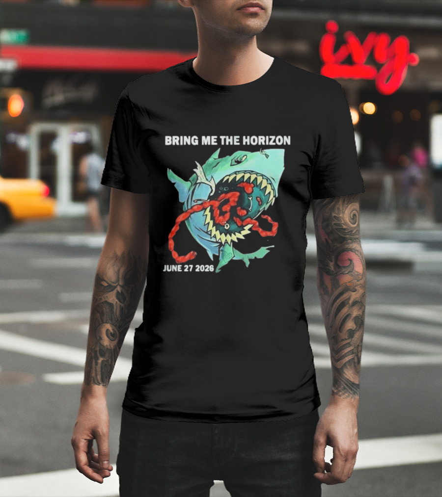 Bring Me The Horizon June 27 2026 Shark Graphic Copenhell Festival European Summer Shows T-Shirt