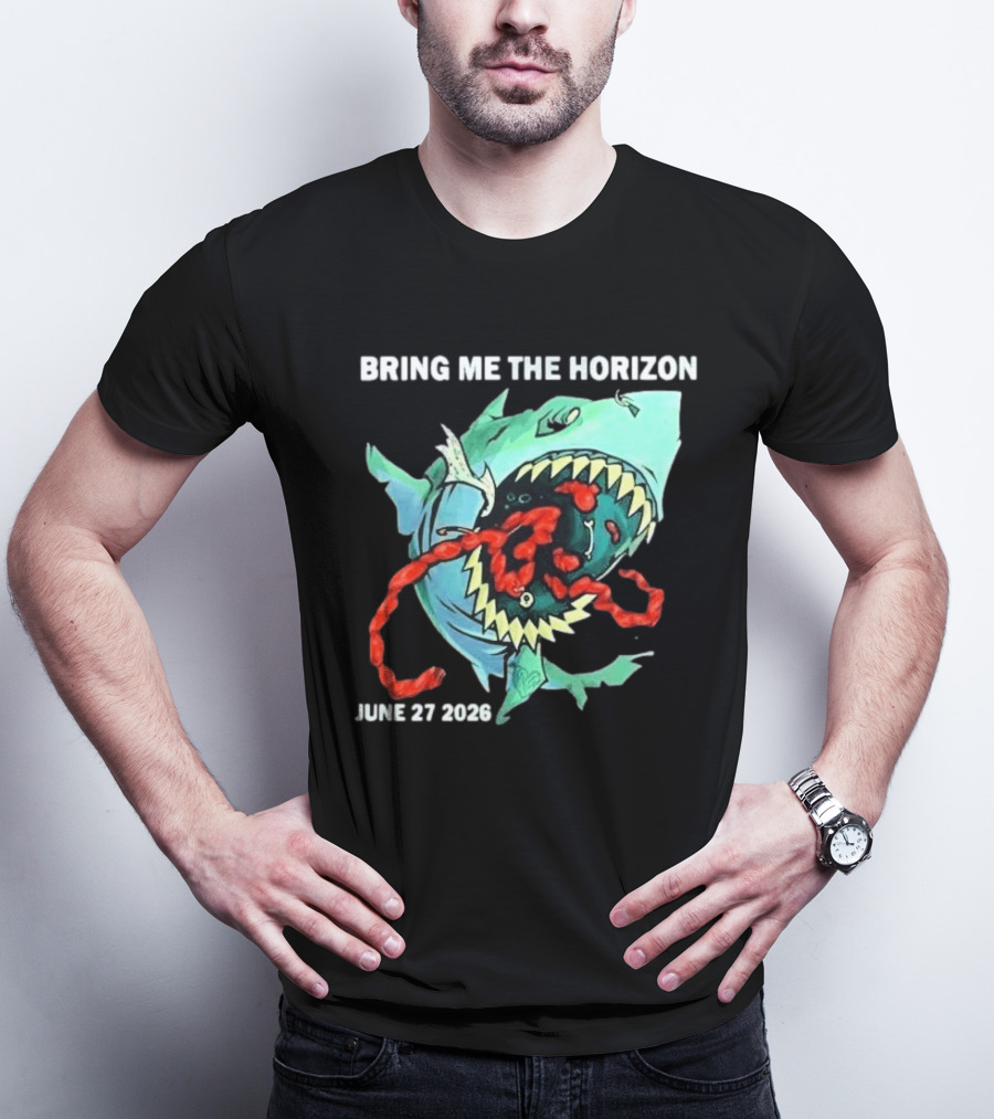 Bring Me The Horizon June 27 2026 Shark Graphic Copenhell Festival European Summer Shows T-Shirt